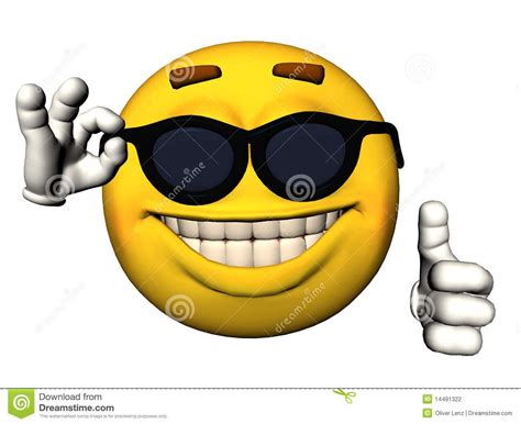 Yellow Smiley Face With Thumbs Up Illustration