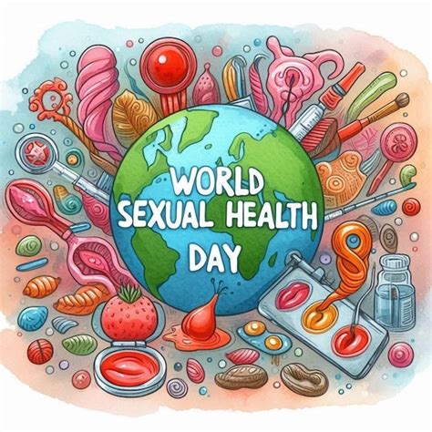 Premium Photo World Sexual Health Day Cartoon Drawing Of A World With