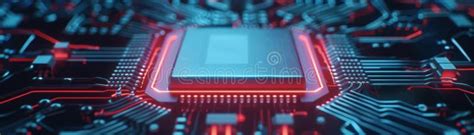 Quantum Computing Futuristic Processor Stock Illustration Illustration Of Quantum Exponential