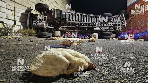 Deja Volcadura De Camión Cientos De Pollos Muertos En Cuautla