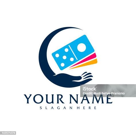 Template Vektor Logo Care Domino Konsep Desain Logo Domino Kreatif