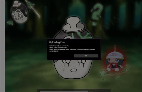 Pc Failed To Create Video Start Failed To Create The Writer The
