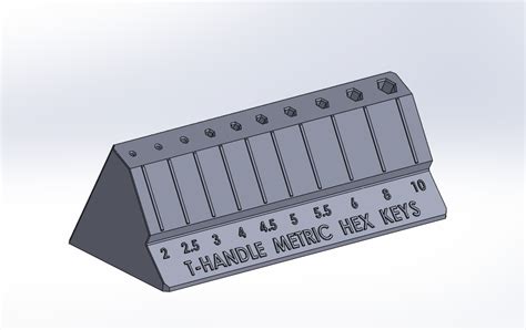 T Handle Hex Key Rack Holster By Buildx Download Free Stl Model