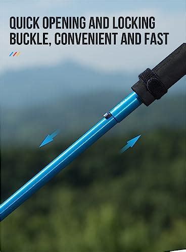 AONIJIE Plegable Ultraligero Aleación De Aluminio Bastones De Trekking Bloqueo Rápido