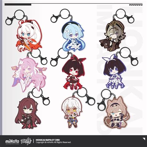 Mihoyo Honkai Impact 3 Keychain Elysia Eden Mobius Aponia Seele Raven