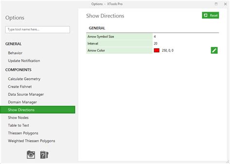 XTools Pro Help Customizing Show Directions Tool