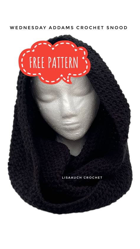 Free Easy Crochet Snood Inspired By Wednesday Addams And Enid Free