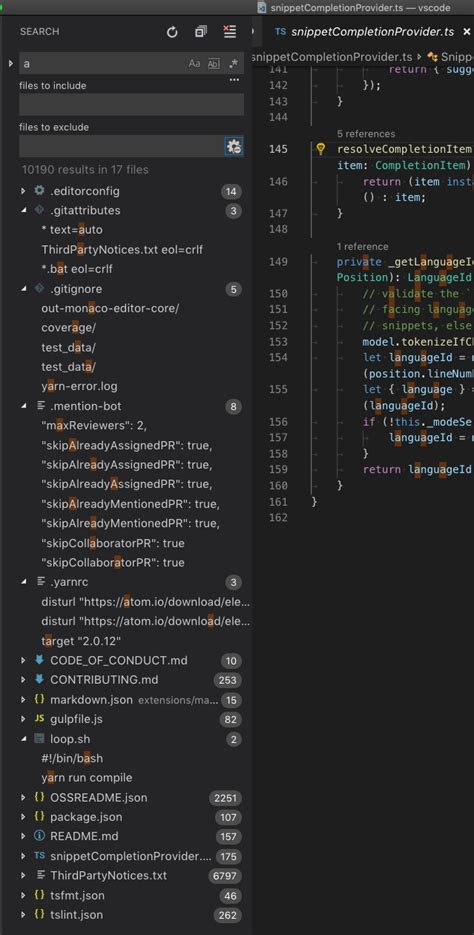 Incomplete List Of Search Results Shown Issue Microsoft Vscode GitHub