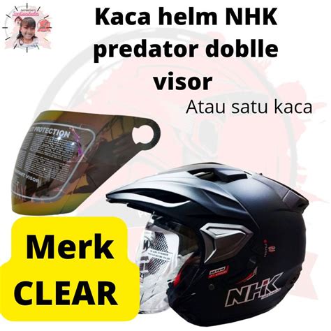 Jual KACA HELM NHK PREDATOR DOBEL VISOR 2KACA KACA NHK Godzilla Visor HELMET Shopee Indonesia