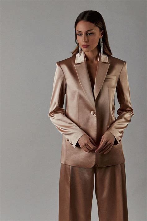 Satin Hosenanzug für Frauen 3 teilige Hosenanzüge für Frauen