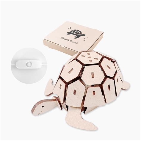 DIY 나무 메이커 키트 거북이 무드등 만들기 설명서 USB 램프 포함 비피랩코딩교육연구소