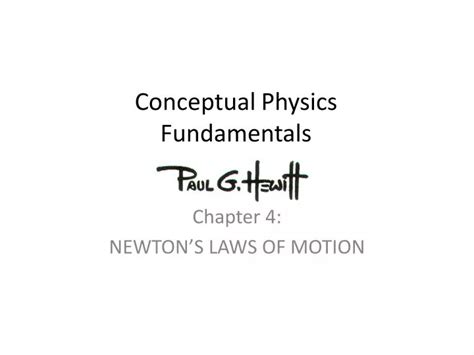 PPT Conceptual Physics Fundamentals PowerPoint Presentation Free Download ID