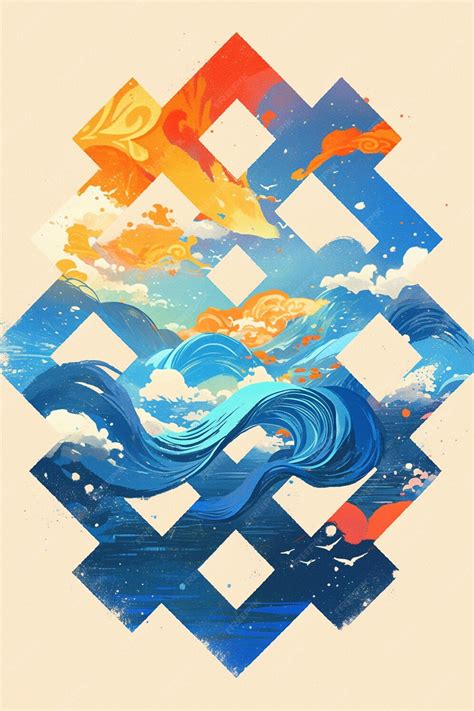 Colorful Dancheong Patterns In Architecture Premium Ai Generated Vector
