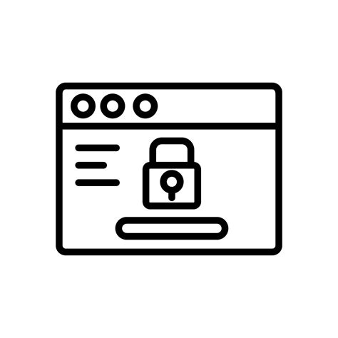 Browser Web Site Lock Vector Icon Illustration Vector Art At Vecteezy