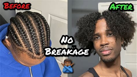 How To Take Out Cornrows Properly Without Breakage For Men YouTube