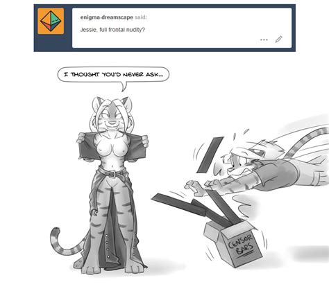 Rule 34 2016 Anthro Anthromorph Ask Blog Black And White Breasts