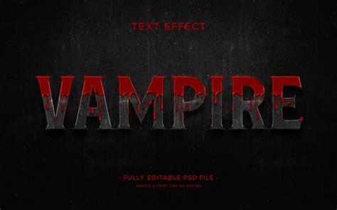 Premium Psd Vampire Text Effect