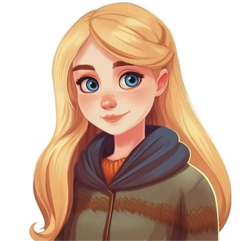 Иллюстрация Портрет Анны в стиле 2d импрессионизм компьютерная