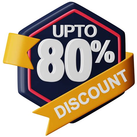 Até 80 Por Cento De Desconto ícone Isométrico De Renderização 3d 13363976 Png