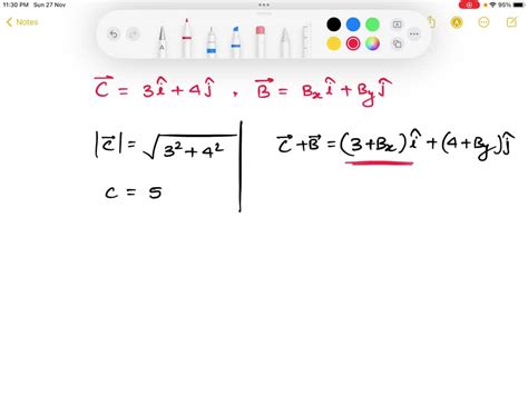 solved 10 if vector b is added to vector € 3i 4j the resultant is