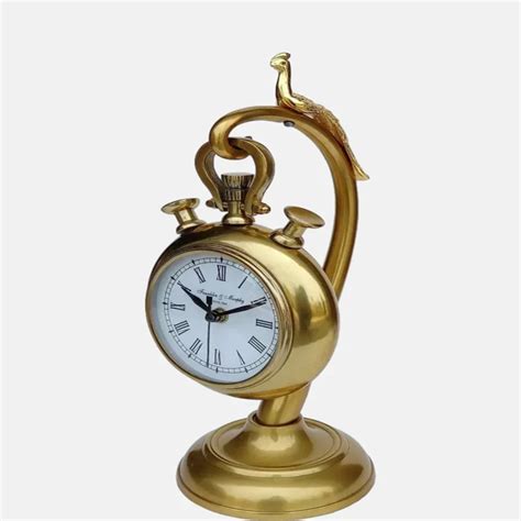 Antique Brass Table Clock Shape Round At ₹ 1700piece In Moradabad Id 2856160710555
