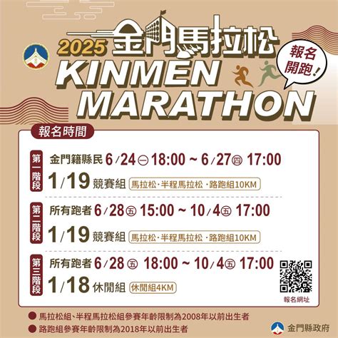 金門縣政府 【2025金門馬拉松｜精彩18、一起跑吧！】 身受國內外跑者喜愛的 2025金門馬拉松