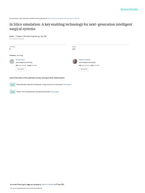 2022 In Silico Review Pdf Simulation Medical Imaging