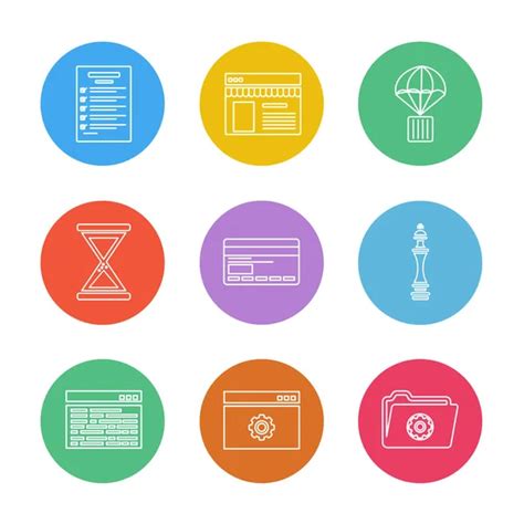 Minimalistic Flat App Icons Stock Vector By ©ibrandify 206844036