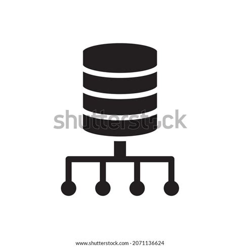 Data Center Connect Icon Server Network Stock Vector Royalty Free