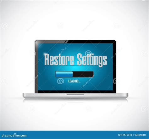 Computer Restore Settings Bar Illustration Design Stock Illustration Illustration Of Screen