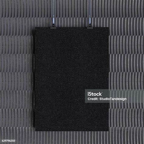 벽에 걸려 있는 종이 빈 포스터 템플릿 3d 일러스트레이션 기업 재무와 산업에 대한 스톡 사진 및 기타 이미지 기업 재무와 산업 널판지 모양 Istock