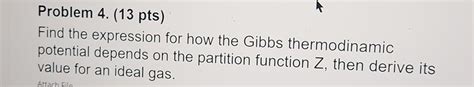Solved Problem 4 13 Pts Find The Expression For How The