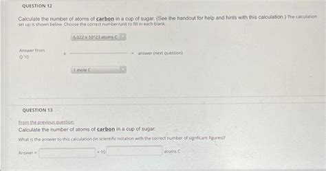 QUESTION Calculate The Number Of Atoms Of Carbon Chegg Com