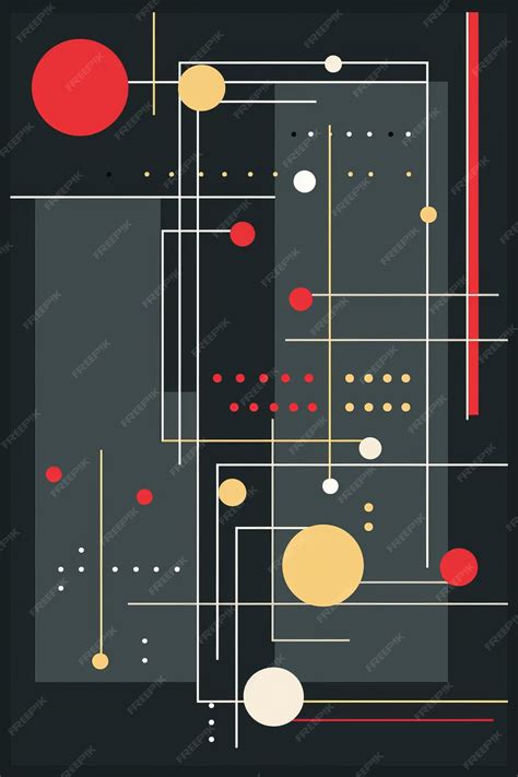 Premium Photo A Black And Red Abstract Design With Circles And Lines