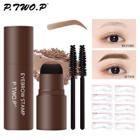 Ptwop Eyebrow Stamp Stencil Kit One Step Brow Stamp Shaping Kit