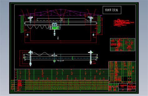 T0491 Lx型电动单梁悬挂起重机autocad 2004模型图纸下载 懒石网