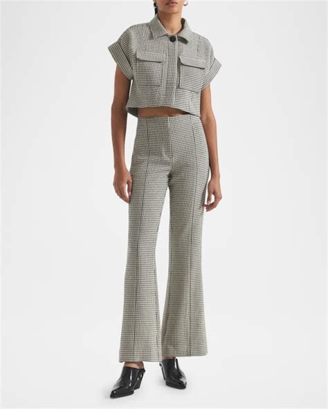 Lagence Cove Tweed Cropped Short Sleeve Jacket Neiman Marcus