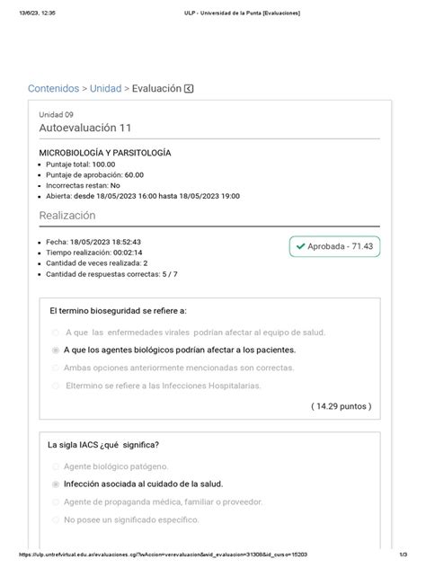 Ulp Autoevaluacion 9 Pdf
