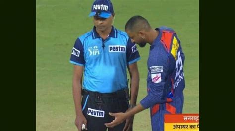 Krunal Pandyas Awkward Gesture Towards Umpire During Lsg Vs Srh Ipl
