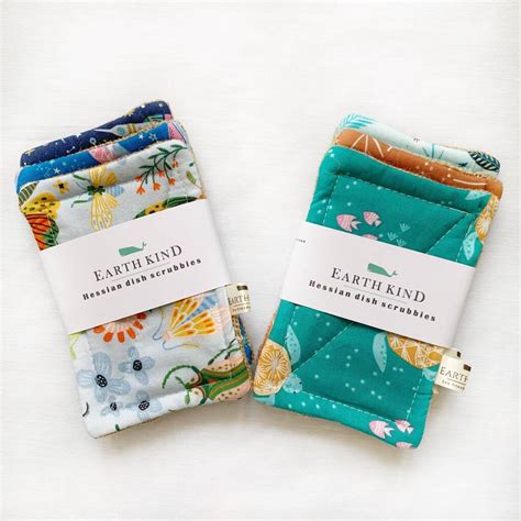 Dish Scrubbies Set Of One Three Plastic Free Unsponges By Earth Kind