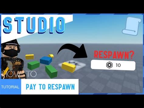 ROBLOX STUDIO How To Make A Pay To Respawn Easy YouTube