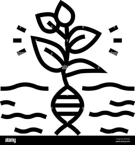Plant Genetic Line Icon Vector Illustration Flat Stock Vector Image And Art Alamy