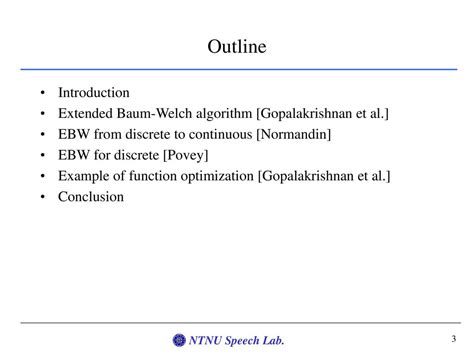 Extended Baum-Welch algorithm - ppt download