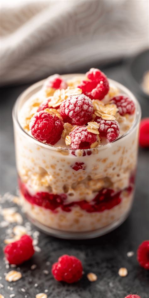 Raspberry Overnight Oats [10 Minutes] Chasety