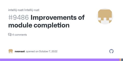 Improvements Of Module Completion · Issue 9486 · Intellij Rust