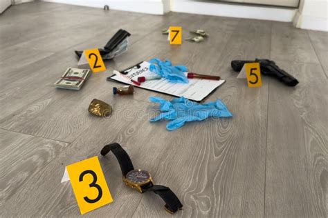 Crime Scene Investigation Collecting Evidence From The Crime Scene