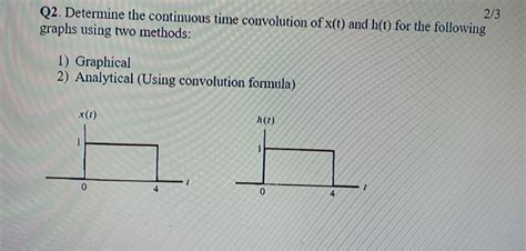Solved 2/3 Q2. Determine the continuous time convolution of | Chegg.com