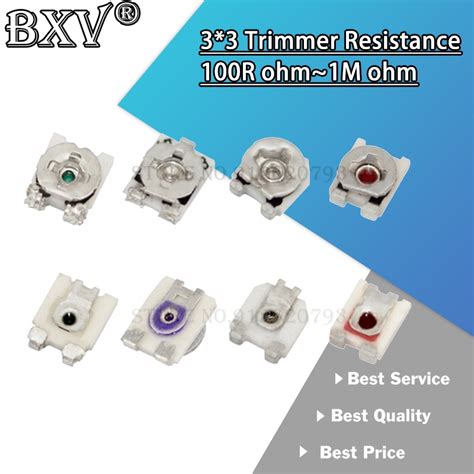 10PCS 3x3 Trimmer Resistance Potentiometer Trimpot SMD 3 3 Adjustable Variable Resistor 100 500