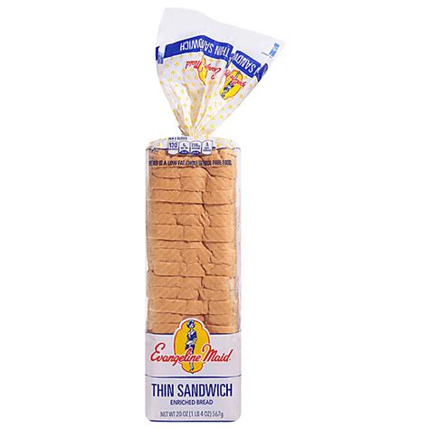 Evangeline Maid Bread Enriched Thin Sandwich 20 Oz White And Sourdough Bread Ingles Markets