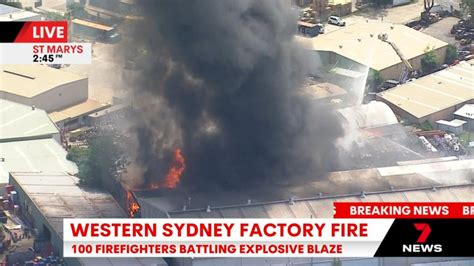 St Marys Fire Firefighters Contain Explosive Inferno At Western Sydney
